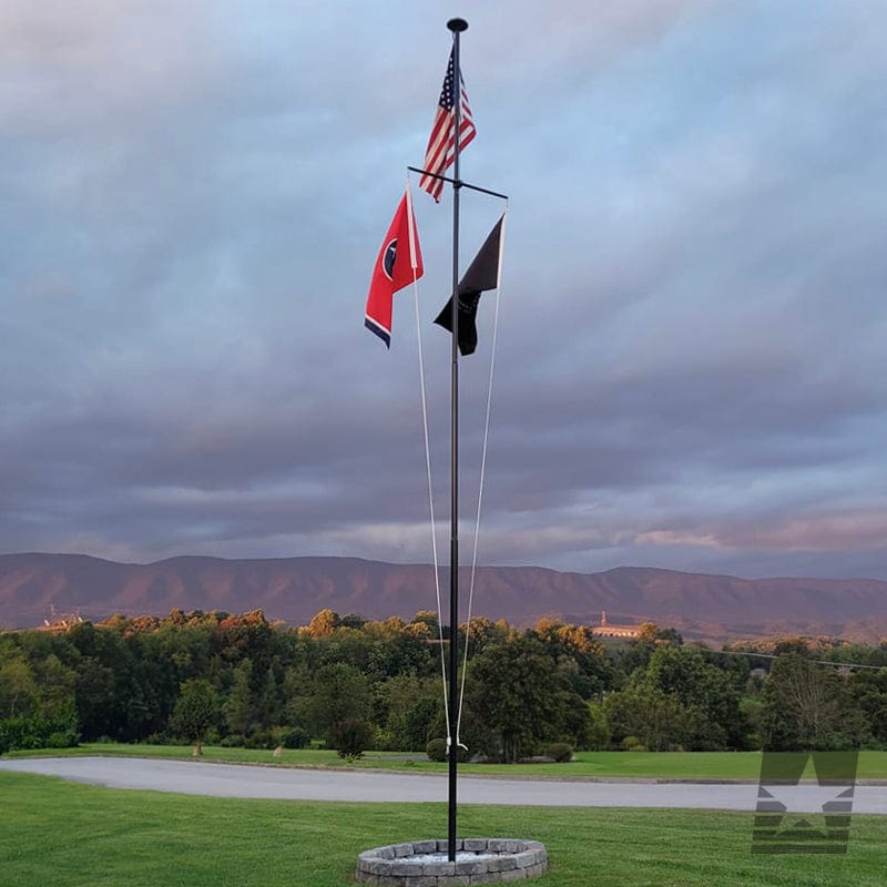 25' Nautical Flagpole with Yardarm – HD Flagpoles