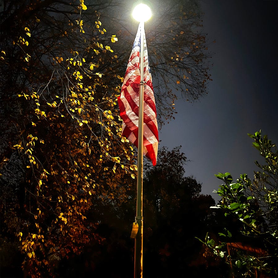 X40 Solar Flagpole Disk Light – HD Flagpoles
